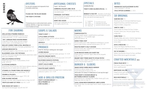 Menus | Social Bird